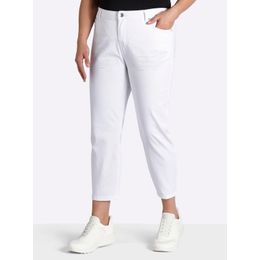 sheego Gro&szlig;e Gr&ouml;&szlig;en 7/8-Jeans mit Stretch-Anteil, wollwei&szlig;, Gr&ouml;&szlig;e 50 - Damen