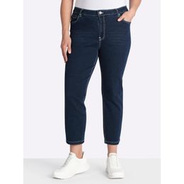 sheego Gro&szlig;e Gr&ouml;&szlig;en 7/8-Jeans mit Stretch-Anteil, blue-stone-washed, Gr&ouml;&szlig;e 24 - Damen