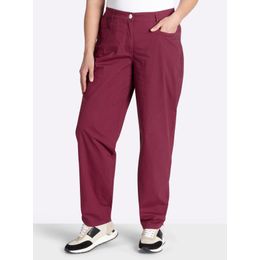 sheego Damen Chinohose, Rot, Gr. 40, Chinos, Material: Baumwolle