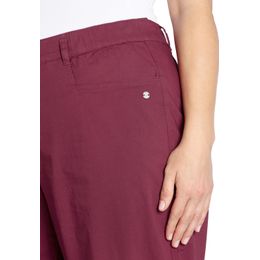 sheego Gro&szlig;e Gr&ouml;&szlig;en Chinohose mit Ziertaschen hinten, bordeaux, Gr&ouml;&szlig;e 58 - Damen