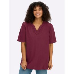sheego Damen Halbarmshirt, bordeaux, Gr&ouml;&szlig;e 44/46