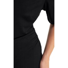 sheego Gro&szlig;e Gr&ouml;&szlig;en Jerseykleid mit Wasserfall-Ausschnitt, schwarz, Gr&ouml;&szlig;e 54 - Damen