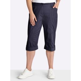 sheego Gro&szlig;e Gr&ouml;&szlig;en Caprihose mit verstellbarem Bund, marine, Gr&ouml;&szlig;e 44 - Damen