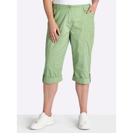 sheego Gro&szlig;e Gr&ouml;&szlig;en Caprihose mit verstellbarem Bund, eucalyptus, Gr&ouml;&szlig;e 46 - Damen