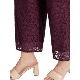 sheego Gro&szlig;e Gr&ouml;&szlig;en Hose mit rundum Spitze, burgund, Gr&ouml;&szlig;e 56 - Damen