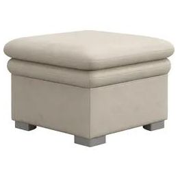 Hocker COTTA "Leandra", creme, B:65cm H:46cm T:65cm, NaturLEDER: Bitte beachten Sie, dass Lederbez&uuml;ge mehr N&auml;hte aufweisen als Stoffbez&uuml;ge.;Kunstleder Softlux;NaturLEDER (echtes Rindsleder) im Sitz. Korpus in passendem Kunstleder Softlux bezogen;Luxus-Microfaser (100% Polyester), Hocker, Hocker, Polstergarnitur, auch als Set erh&auml;ltlich