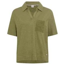 Poloshirt Brax "Style CLIA S", Damen, Gr. 46, olivgr&uuml;n, 100% Baumwolle, Shirts