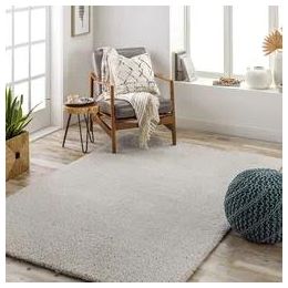 Hochflor-Teppich LIVABLISS "TRENTO", beige (natur), B:200cm H:31mm L:275cm, Kunstfaser, Teppiche, Moderner Shaggy Teppich mit besonders weichem Hochflor