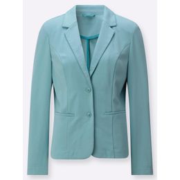 sheego Gro&szlig;e Gr&ouml;&szlig;en Jerseyblazer in Interlock-Qualit&auml;t, ozean, Gr&ouml;&szlig;e 44 - Damen