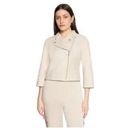 Jackenblazer Betty Barclay "Damen mit Rei&szlig;verschluss", Damen, Gr. 40, grau beige, Samt, Obermaterial: 92% Polyester, 8% Elasthan, sehr schmal normal, Blazer