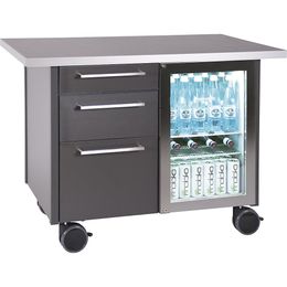 Service- und Kaffeestation, mit 1 K&uuml;hlschrank und 3 Schubladen, LxBxH 1250 x 740 x 900 mm kaiserkraft