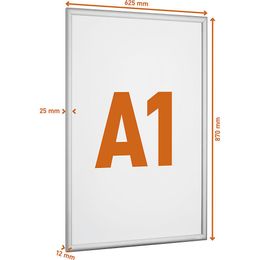 Durable Klapprahmen Aluminium, Format A1, silber
