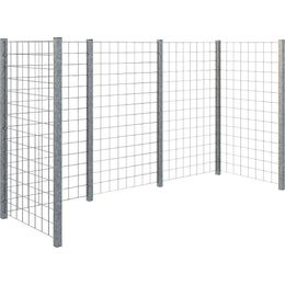 M&uuml;lltonnenabtrennung, Stahlspalier, LxBxH 2580 x 890 x 1470 mm, verzinkt kaiserkraft