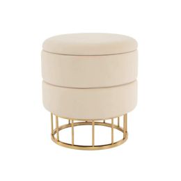 Kayoom HOCKER Hocker rund in Beige