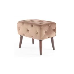 Kayoom Hocker Piano ca. 40x48 cm Braun Samt