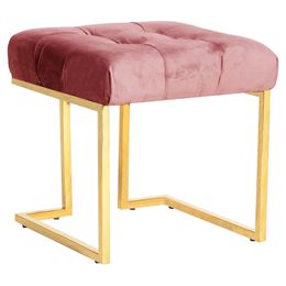 Kayoom Hocker Parity Altrosa Samt