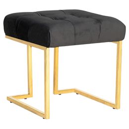 Kayoom Hocker Parity Schwarz Samt