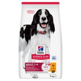 Hill's Hill's Science Plan Trockenfutter Hund, Medium Adult, mit Huhn 2x14 kg