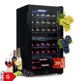 Klarstein Shiraz 29 Duo Weink&uuml;hlschrank 2 Zonen 80L/29 Flaschen 5-22&deg;C Touch 29 Flaschen