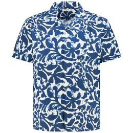 Jack & Jones Herren Gro&szlig;e Gr&ouml;&szlig;en | Jack&Jones Freizeithemd mit Allover-Muster Farbe blau Gr&ouml;&szlig;e: 4XL