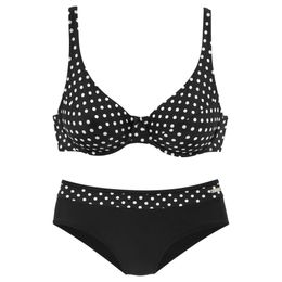 Lascana Bikini Damen Gr&ouml;&szlig;e S schwarz / wei&szlig;