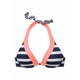 Kangaroos B&uuml;gel-Top 'Anita' Damen Gr&ouml;&szlig;e 90 navy / apricot / wei&szlig;