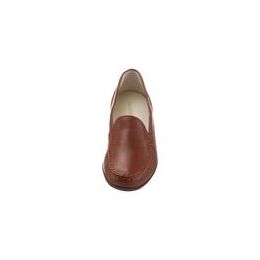 Waldl&auml;ufer Slipper WALDL&Auml;UFER, Damen, Gr. 6, braun (cognac), Glattleder, Basic, Schuhe Slipper
