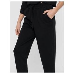 Sweathose Only Play "ONPLOUNGE HW SWEAT PNT - NOOS", Damen, Gr. S (36), N-Gr, schwarz, Sweatware, Obermaterial: 80% Polyester, 15% Viskose, 5% Elasthan, unifarben, regular fit kn&ouml;chellang, Hosen Sweathose, mit Kordelzug