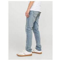 Jack & Jones Slim-fit-Jeans JACK & JONES "JJIGLENN Slim-Fit mit Stretch und praktischer 5-Pocket-Form", Herren, Gr. 29, L&auml;nge 30, blau (blau denim), Denim/Jeans, Obermaterial: 70% Baumwolle, 28% Polyester, 2% Elasthan, Abriebeffekte, slim fit kn&ouml;chellang, Jeans Slim-fit-Jeans, Baumwollmischung, slim fit, Topseller