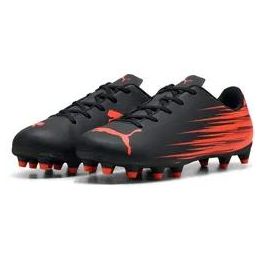 Fu&szlig;ballschuh Puma "ATTACANTO II FGAG JR", Kinder, Gr. 37, Puma schwarz, glowing rot, Synthetik, bedruckt, Schuhe Fu&szlig;ballschuh, f&uuml;r Rasen- und Kunstrasenpl&auml;tze, f&uuml;r Jugendliche