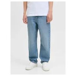 Jack & Jones Relax-fit-Jeans JACK & JONES JUNIOR "JJICHRIS JJORIGINAL SBD 192 NOOS JNR", Jungen, Gr. 128, N-Gr, blau (blau denim), Denim/Jeans, Obermaterial: 100% Baumwolle, unifarben, loose fit kn&ouml;chellang, Jeans