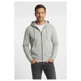 Kapuzensweatjacke BOSS ORANGE "Zetalky", Herren, Gr. L, silber043, Sweatware, Obermaterial: 100% Baumwolle, loose fit h&uuml;ftbedeckend, B&uuml;ndchen, Sweatjacken, mit K&auml;ngurutasche