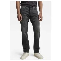 G-Star Raw Straight-Jeans G-STAR "Mosa Straight", Herren, Gr. 30, L&auml;nge 32, schwarz (worn schwarz), Denim/Jeans, Obermaterial: 99% Baumwolle, 1% Elasthan, straight fit normal, Jeans Straight-Jeans, mit hellen N&auml;hten