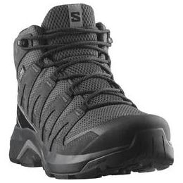 Wanderschuh Salomon "X-ADVENTURE RECON MID GORE-TEX", Damen, Gr. 45, asphalt, phantom, castlerock, Leder, Textil, Schuhe Wanderschuh, wasserdicht dank Gore-Tex Membrane