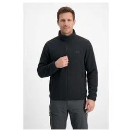 Fleecejacke Jack Wolfskin "LITE CURL FZ M", Herren, Gr. XXXL (60), schwarz, Obermaterial: 100% Polyester. Futter: 100% Polyester, normal, Jacken Fleecejacke, Atmungsaktiv, leicht, &Uuml;bergangsjacke