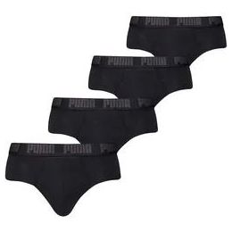Slip Puma "Slip Puma BASIC BRIEFS 4P ECOM 4er Pack", Herren, Gr. XXL, schwarz, Obermaterial: 95% Baumwolle CO. 5% Elasthan EL., Unterhosen Slip