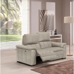 2-Sitzer Egoitaliano "Capucine hoher Sitzkomfort, erstklassiger Relaxkomfort, elegant", grau, B:154cm H:99cm T:97cm, Sofas, wahlweise mit elektrisch oder manuell verstellbarer Relaxfunktion