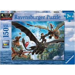 Puzzle Ravensburger "Dragons - Drachen und Helden", bunt, Puzzles, KinderB:49cm H:36cm, Pappe, Made in Germany, B:49cm H:36cm