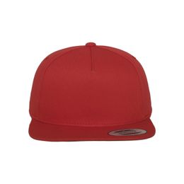 Flex Cap Flexfit "Flexfit Unisex Classic 5 Panel Snapback", Gr. onesize, rot, 100% Baumwolle, Caps