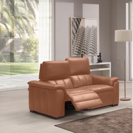 2-Sitzer Egoitaliano "Capucine hoher Sitzkomfort, erstklassiger Relaxkomfort, elegant", rot (brick), B:154cm H:99cm T:97cm, Sofas, wahlweise mit elektrisch oder manuell verstellbarer Relaxfunktion