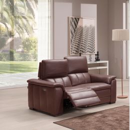 2-Sitzer Egoitaliano "Capucine hoher Sitzkomfort, erstklassiger Relaxkomfort, elegant", braun, B:154cm H:99cm T:97cm, Sofas, wahlweise mit elektrisch oder manuell verstellbarer Relaxfunktion