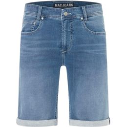 Jeansbermudas MAC "Jogn Bermuda", Herren, Gr. 34, N-Gr, summer blau used authenti, Denim/Jeans, Obermaterial: 99% Baumwolle, 1% Elasthan, knielang, Jeans, Sommerhose