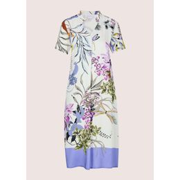 Madeleine Mode Sommerkleid MADELEINE "Sommerkleid Druckkleid mit floralem Muster", Damen, Gr. 36, N-Gr, lila (hellamethyst, multicolor), Obermaterial: 100% Viskose CV., Modern, V-Ausschnitt, Kleider Sommerkleid, Floraler Print