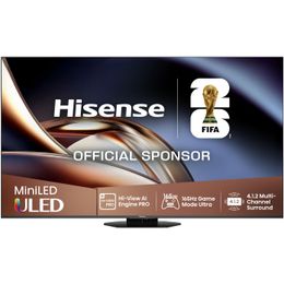 HISENSE QLED Mini LED-Fernseher "75U8Q", Energieeffizienz: D (A-G), schwarz, 75 &Prime;, Fernseher, 4K UHD MiniLED Smart TV