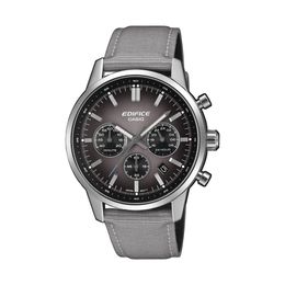Chronograph CASIO EDIFICE, grau, dunkelgrau, Armbanduhren, Herren, Chronograph, Quarzuhr, Armbanduhr, Herrenuhr, analog, Tag, Stoppfunktion