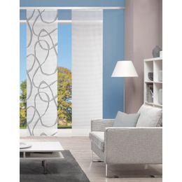 Schiebegardine Vision S "OPHELIA" Gr. 1, grau, B:60cm H:260cm, Polyester, Gardinen, Schiebevorhang Bambusoptik, Digitaldruck