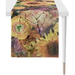 Tischl&auml;ufer Apelt "1314 Herbstzeit, Herbstdeko, Herbst", bunt (orange, gelb, bunt), B:48cm L:140cm, Baumwolle, Tischdecken, Digitaldruck