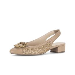 Slingpumps Gabor "Slingpumps", Damen, Gr. 40, beige, Schuhe Slingpumps