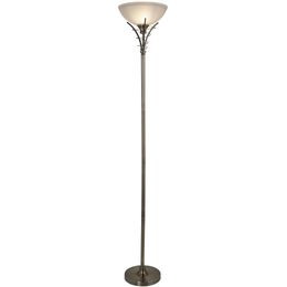 Searchlight Stehlampe "Linea Stehleuchte - Antikes Messing und Glas", antik, messingfarben, H: 179cm, 1 Stk., Leuchten, Stehlampe