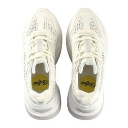 Trainingsschuh Buffalo "Buffalo Buffalo Triplet Glam - Vegan Nubuck/Nappa", Damen, Gr. 41, wei&szlig;, silber, Kunstfaser, unifarben, Schuhe